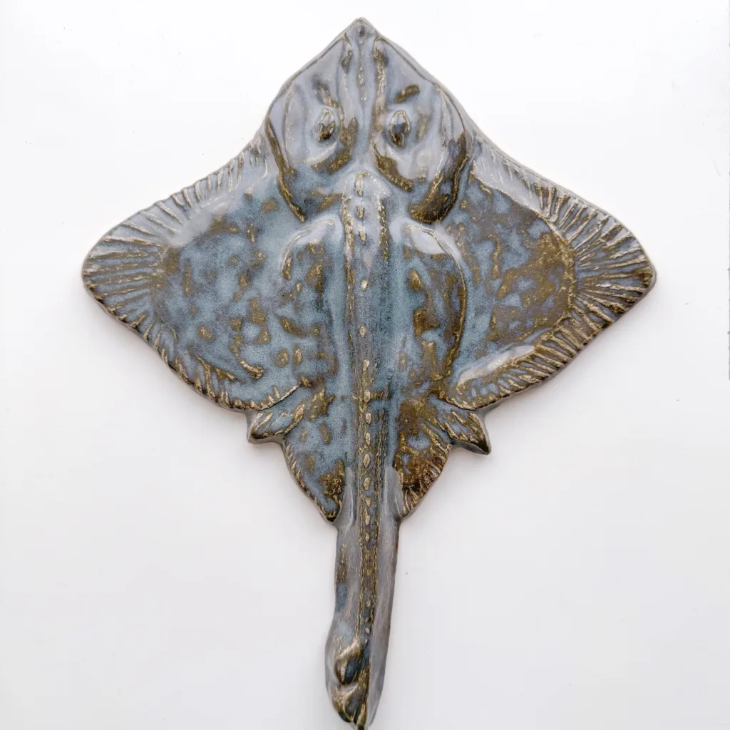 Large Ray - 11.5" Glazed Ceramic Tile | Wet Dog Tile Co