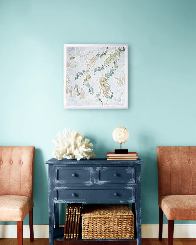 Framed Nautical Jellyfish Tile Mosaic Mural | Wet Dog Tile